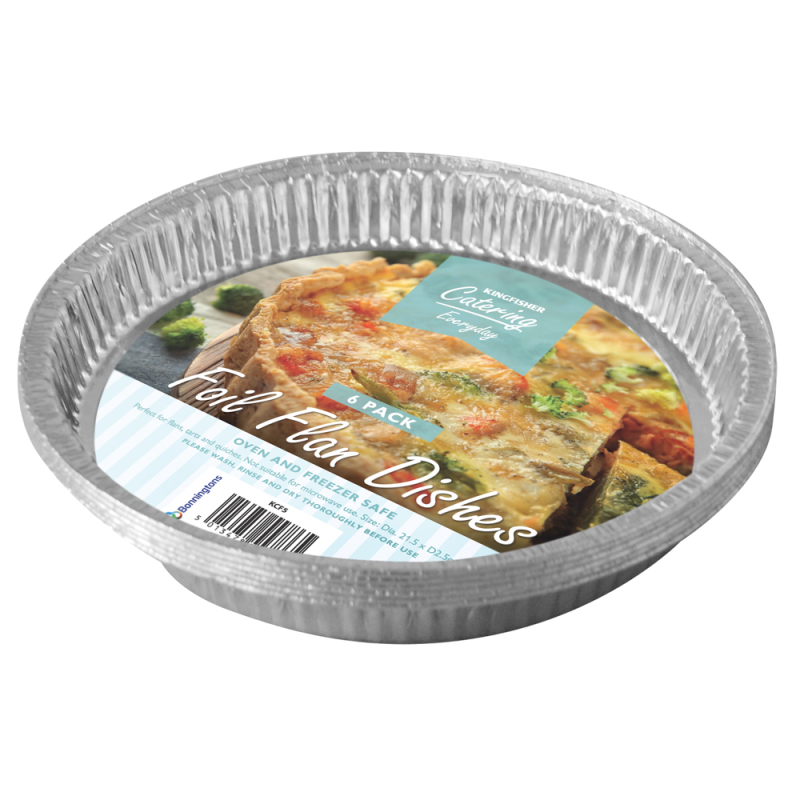 6 Pack Of Large Foil Flan Dishes | Bonningtons