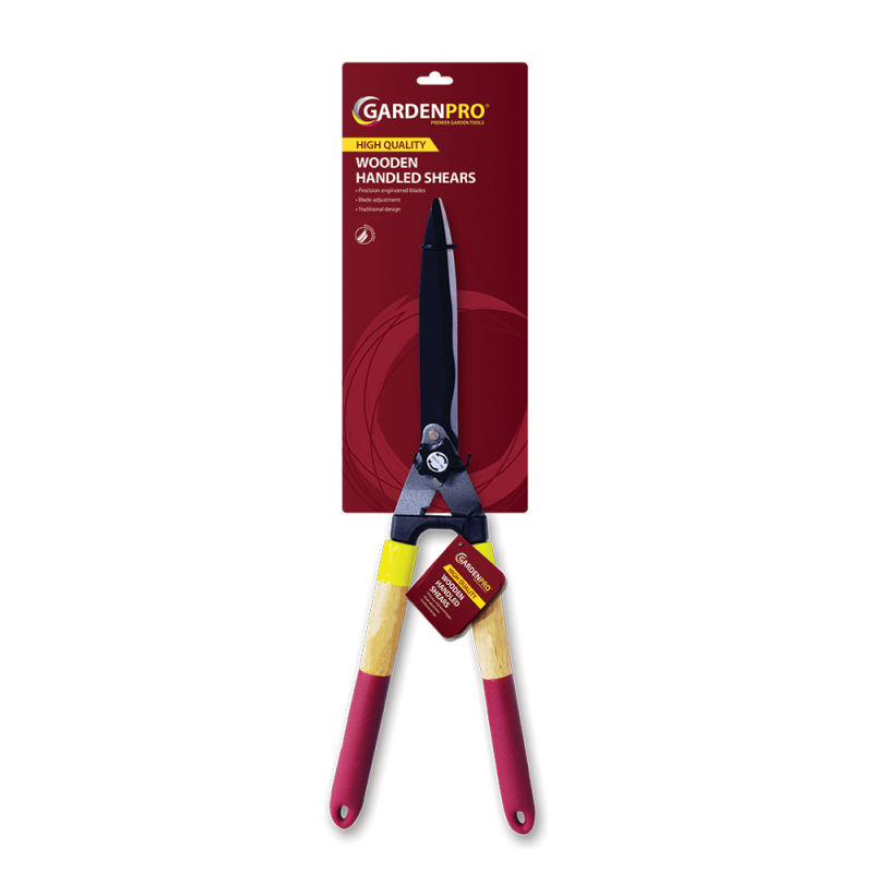 Garden Pro Traditional Wooden Handled Hedge Shears | Bonningtons