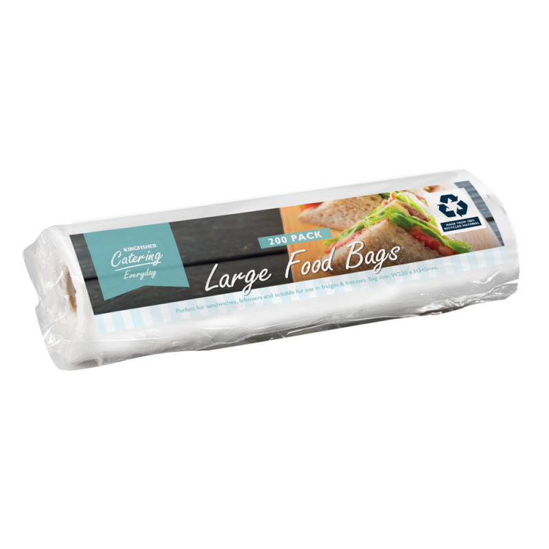 200 Pack Of Large Sandwich Food Freezer Bags | Bonningtons
