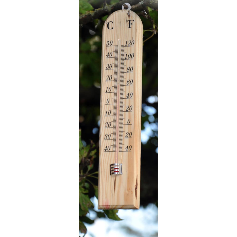 Traditional Wooden Thermometer | Bonningtons