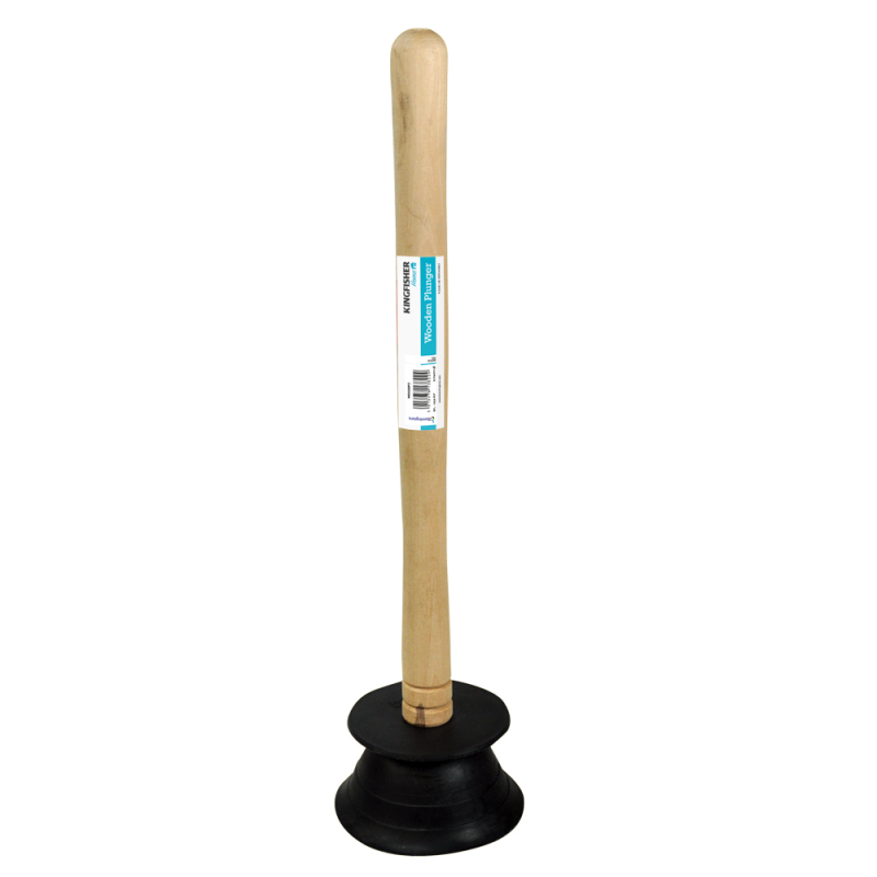 5Inch (13Cm) Wooden Handled Sink Drain Plunger | Bonningtons